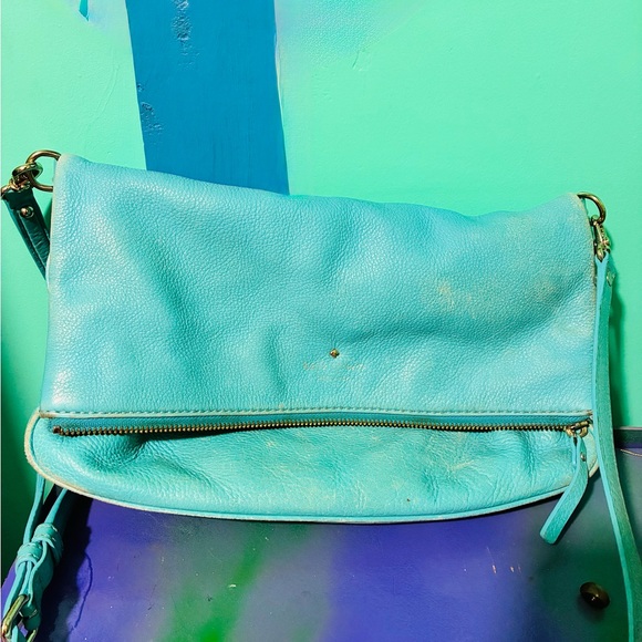 kate spade | Bags | Vintage Kate Spade Turquoise Leather Crossbody Bag ...